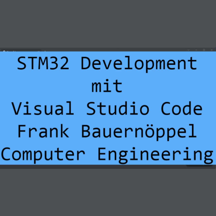 CE31 STM32 + Visual Studio Code + blinky - Softwareentwicklung ...