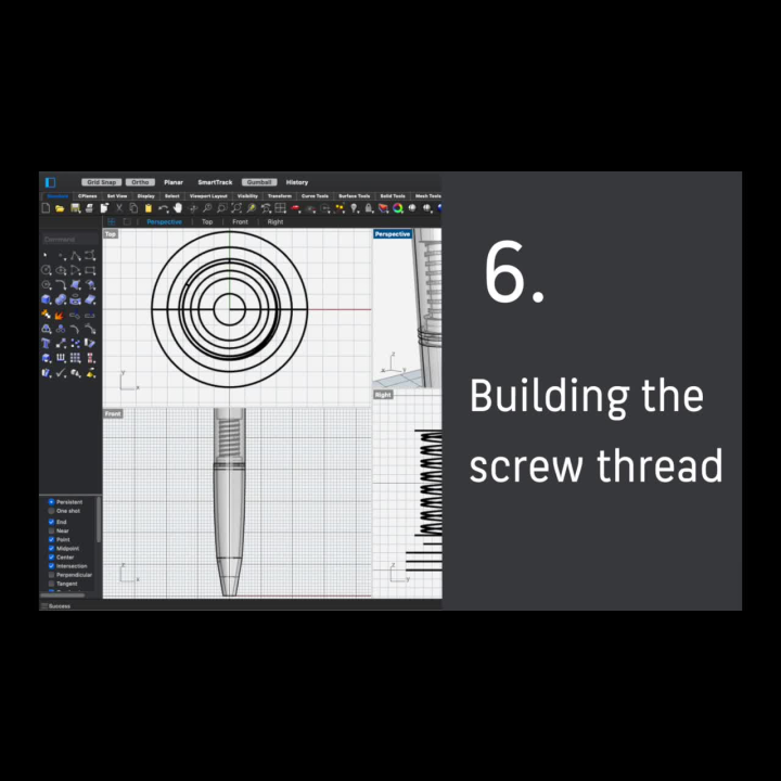 CAD-Tutorial: Building the screw thread (6 of 7) - Medien - Mediathek